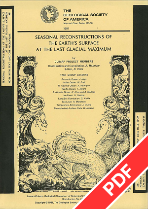 Seasonal Reconstructions of the Earth's Surface at LGM – GSA Online Store
