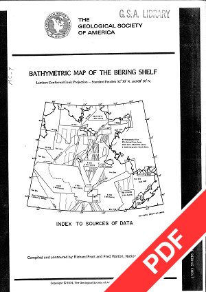 Bathymetric Map of the Bering Shelf – GSA Online Store