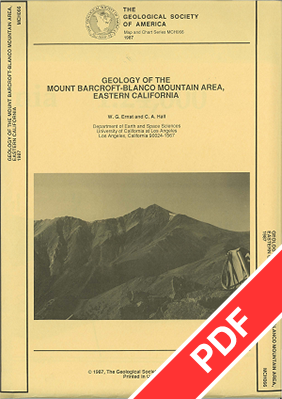 Geology of the Mount Barcroft-Blanco Mountain Area, CA – GSA Online Store