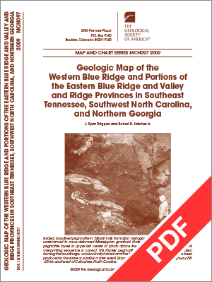 Geologic Map of the Western Blue Ridge – GSA Online Store