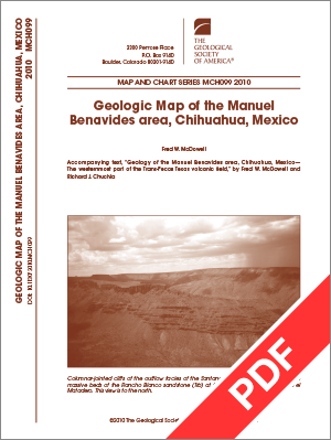Geology of the Manuel Benavides Area, Chihuahua, Mexico – GSA Online Store