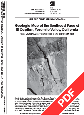 Geologic Map of the Southeast Face of El Capitan – GSA Online Store