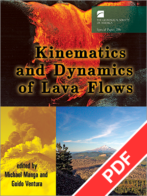Kinematics and Dynamics of Lava Flow – GSA Online Store