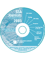 GSA Journals on Compact Disc - 2005 – GSA Online Store